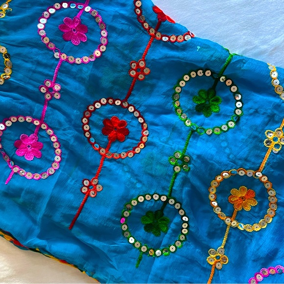 Dupattas & Stoles | Colorful Embroidered Sequin Dupatta | Poshmark